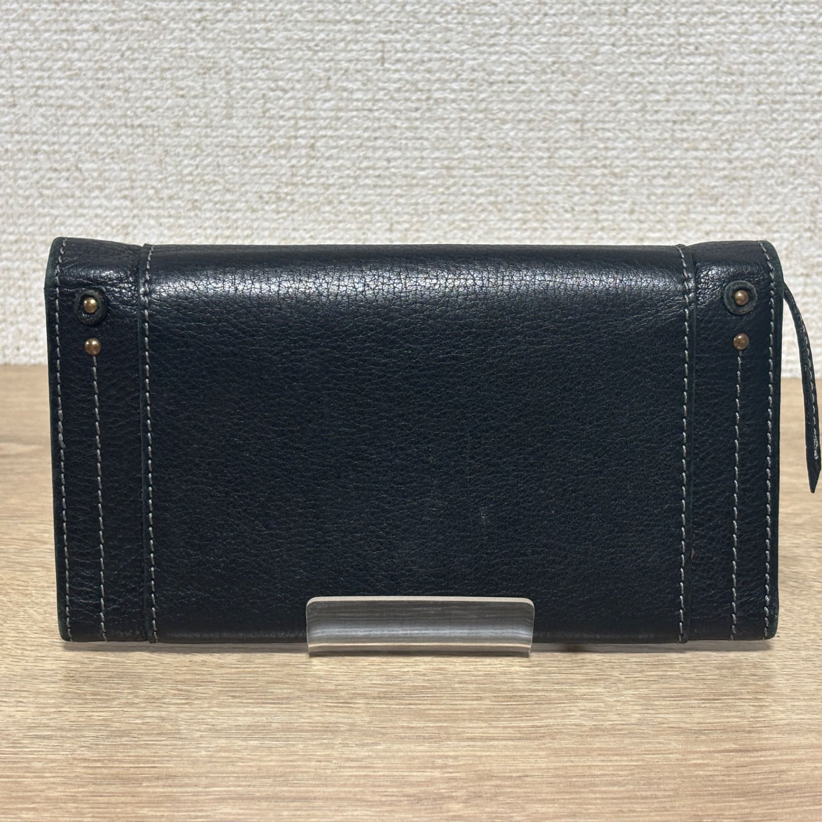 Chloe クロエ パディントン 長財布 レザー ブラック 黒 南京錠