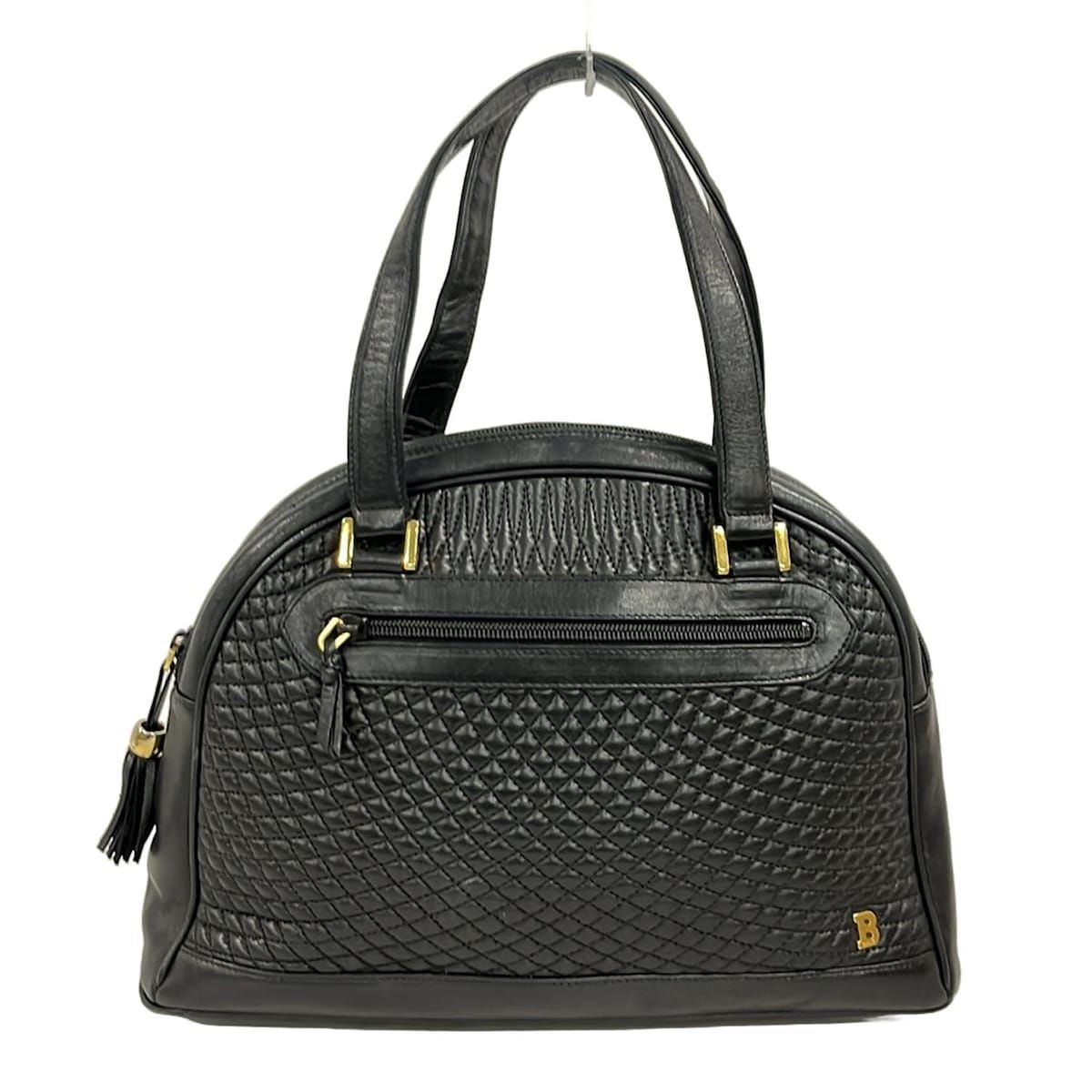BALLY(バリー) ハンドバッグ - 黒 キルティング/タッセル レザー