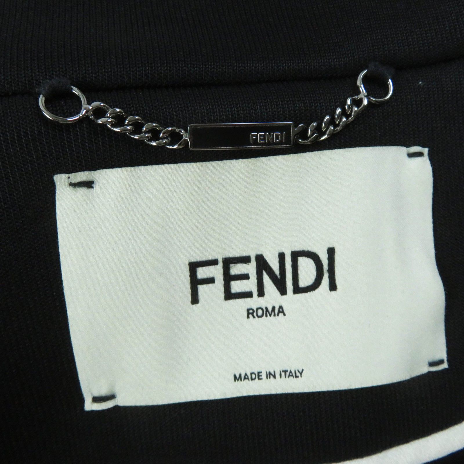 極美品◎FENDI フェンディ 2019年製 FF8679 袖口ミンク ハーフジップ