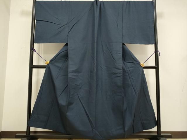 平和屋着物□極上 男性 お召 アンサンブル キングサイズ 長羽織 亀甲柄