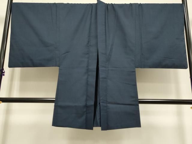 平和屋着物□極上 男性 お召 アンサンブル キングサイズ 長羽織 亀甲柄