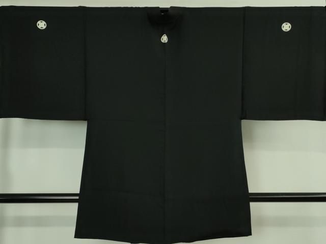 平和屋着物＃極上 男性 黒紋付長羽織 羽裏・虎 逸品 DZAB2849kh6