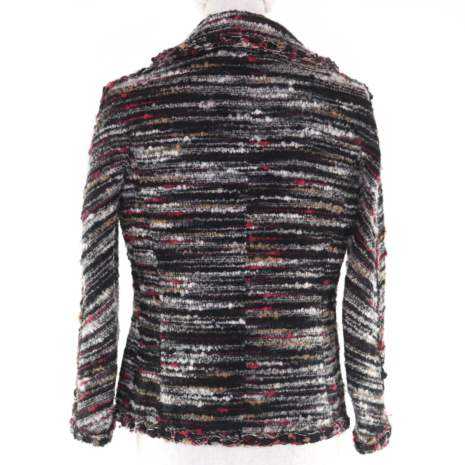 極美品◇CHANEL シャネル P41820 ウール アルパカ混 裏地シルク100