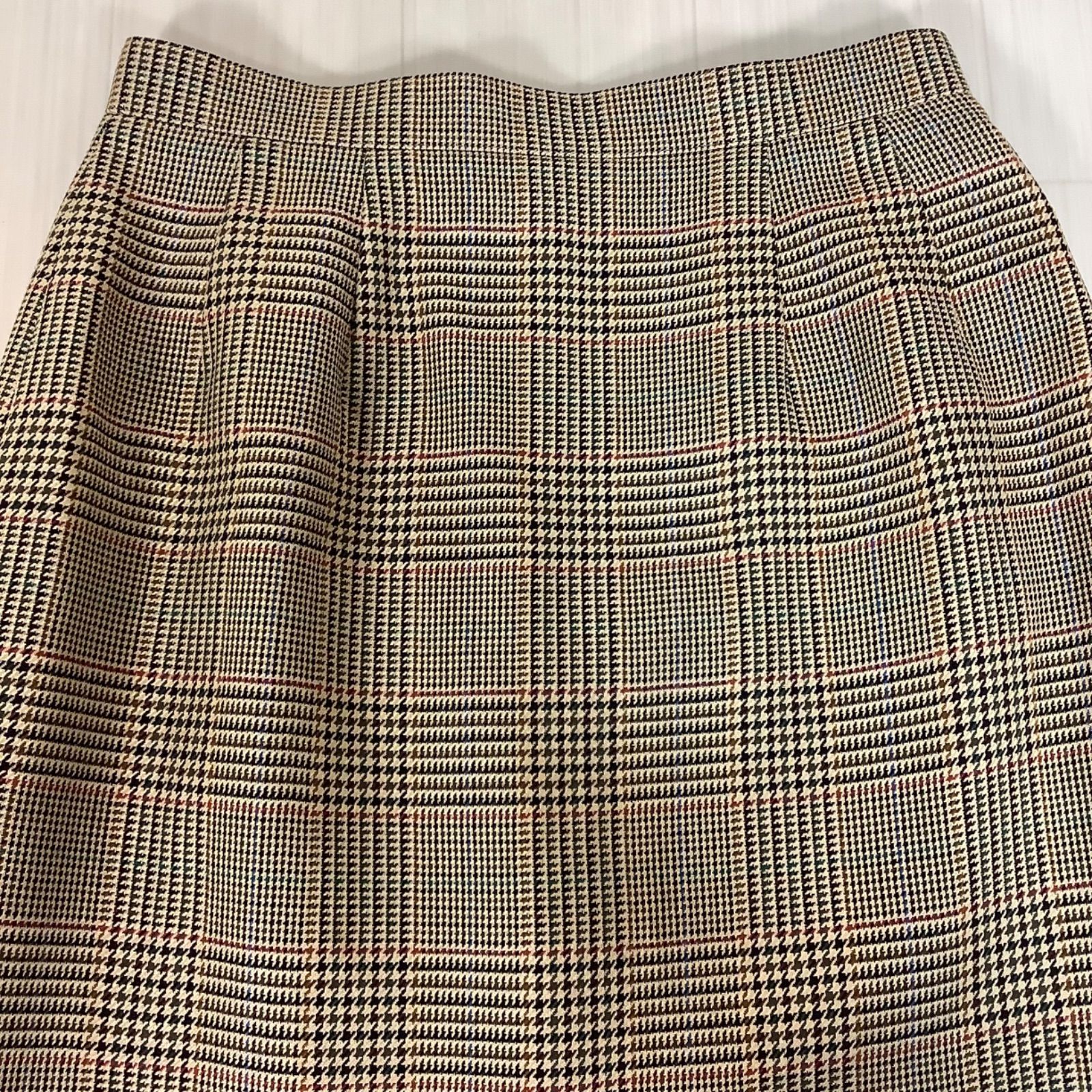 Burberrys バーバリーズ シルク混 ひざ丈 ミモレ丈 台形 スカート 9AR