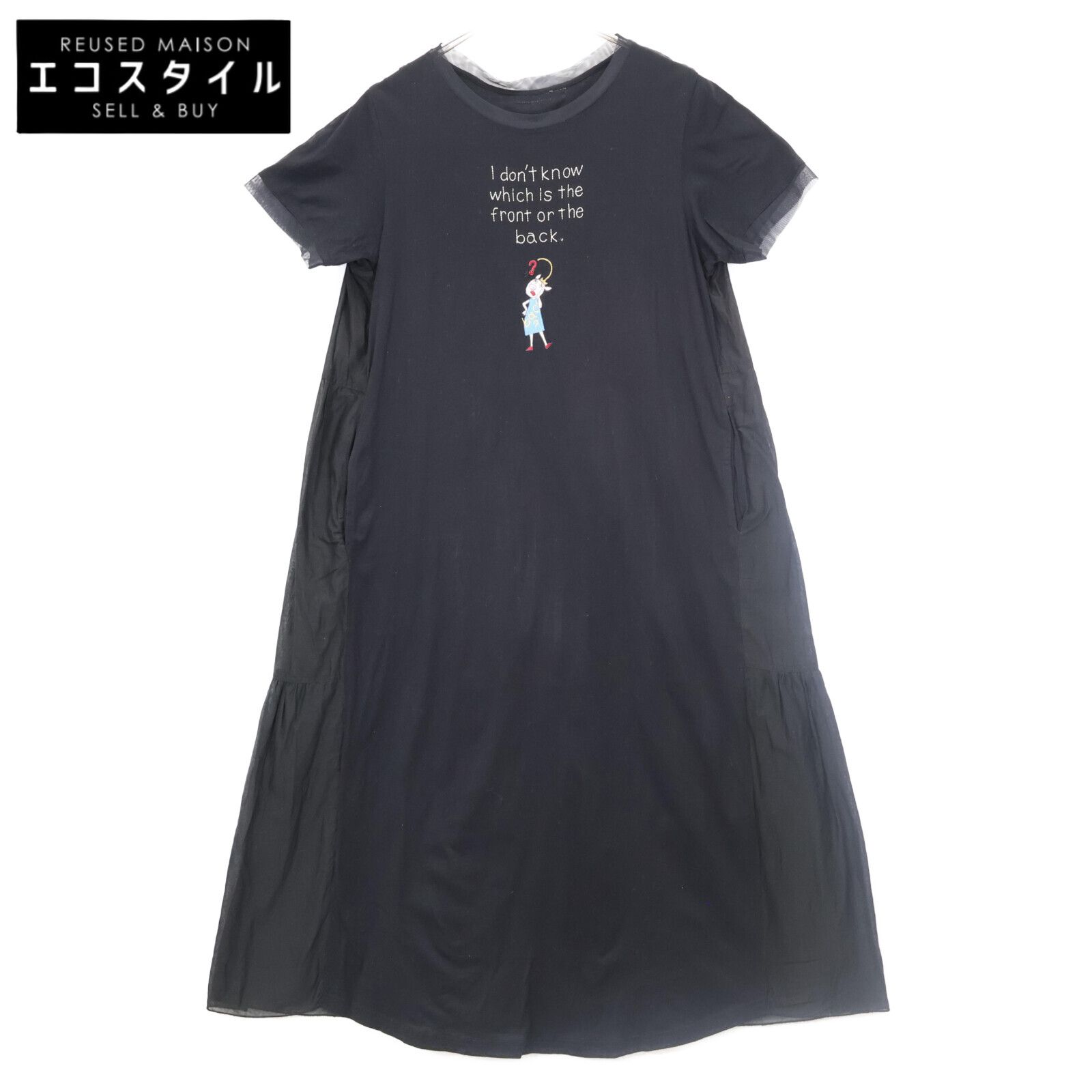 OLLEBOREBLA アルベロベロ ﾌﾞﾗｯｸ 豚さん ﾊｰﾄｽﾄｰﾝ ﾜﾝﾋﾟｰｽ 表記なし