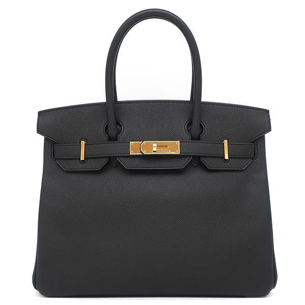エルメス サイズ:30 バーキン30 Y刻印 ヴォーエプソン G金具ハンドバッグ 中古 GZ14 エルメス HERMES ハンドバッグ バーキン30 ヴォーエプソン ブラック
