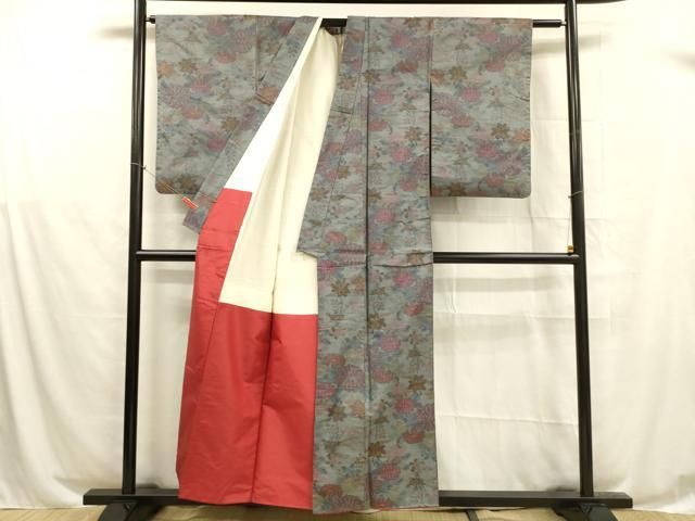 平和屋着物□本場大島紬 7マルキ 草花文 正絹 逸品 DABB3123cm - メルカリ