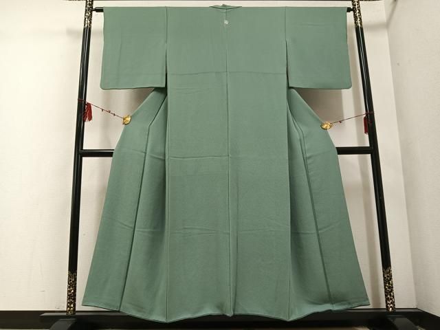 平和屋着物□ファッションデザイナー 花井幸子 色無地 柳染色 正絹