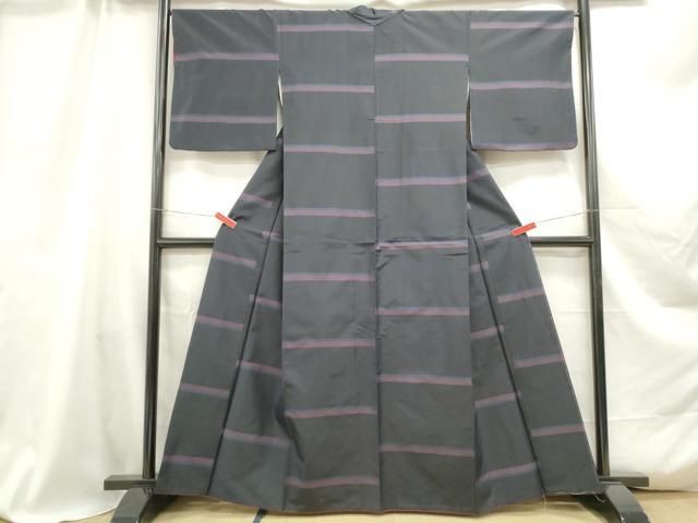 平和屋着物□上質な紬 横段文 正絹 逸品 DABA9384qa - メルカリ