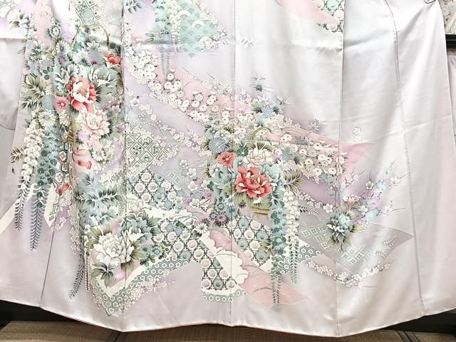 平和屋着物□豪華振袖 飾花文 暈し染め 金銀彩 正絹 逸品 CABB8623xi