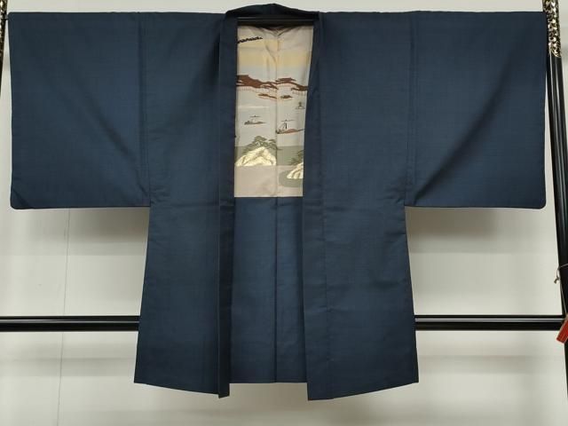 平和屋着物●男性　本場大島紬　アンサンブル・長襦袢セット　100亀甲　総詰め　正絹　逸品　CAAU9761vf 平和屋着物○男性 本場大島紬 アンサンブル 100亀甲 総詰め 正絹 逸品