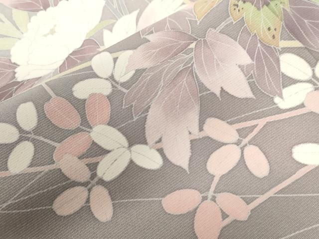 平和屋着物○訪問着 友禅 草花文 暈し染め 正絹 逸品 CABB4553yc