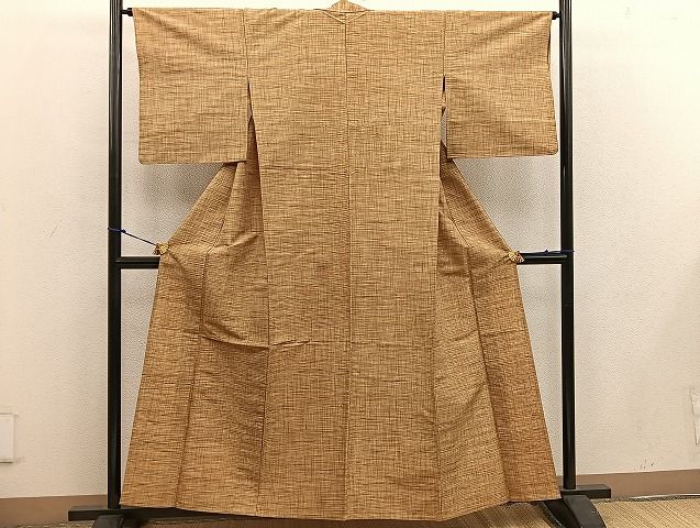 平和屋着物▽上質な紬 単衣 横段文 正絹 逸品 BAAW3552mz - メルカリ