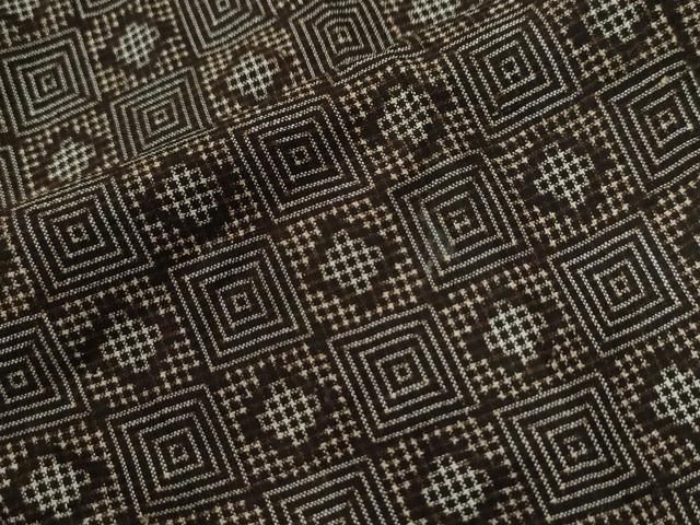 平和屋着物○本場大島紬 龍郷絣 道中着 二部式 正絹 逸品 CABB4651yc