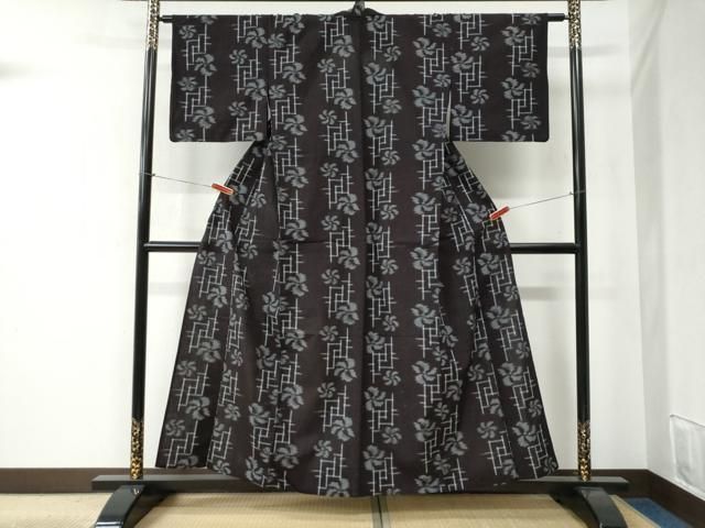 平和屋着物○久留米絣 単衣 舞花文 綿 逸品 CABB4652yc - メルカリ