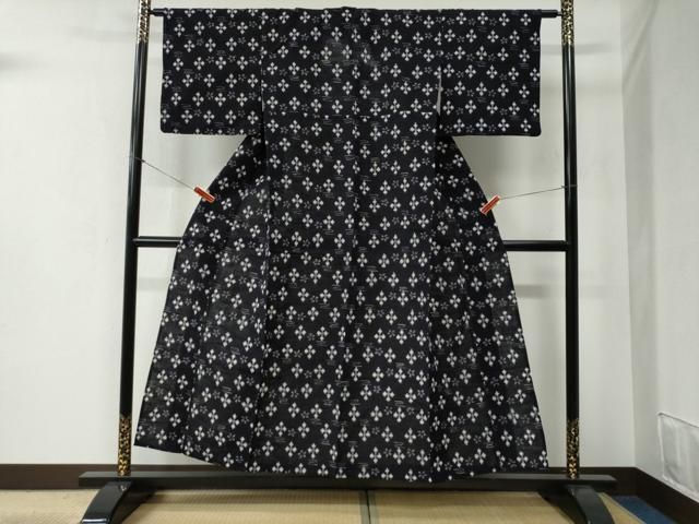 平和屋着物○本場琉球絣 綿琉球 単衣 霞吉祥文 綿 逸品 CABB4653yc