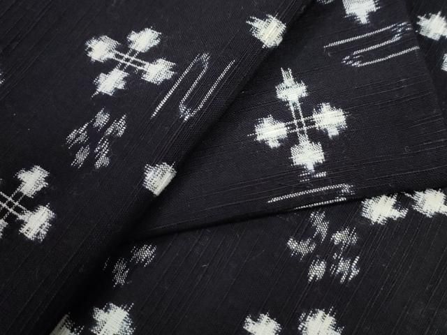 平和屋着物○本場琉球絣 綿琉球 単衣 霞吉祥文 綿 逸品 CABB4653yc
