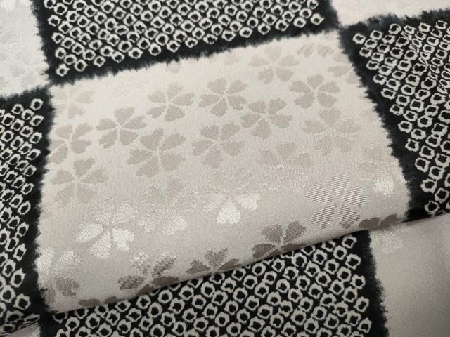 平和屋着物○長襦袢 無双仕立て 市松鹿の子文 正絹 逸品 CABC2161ut