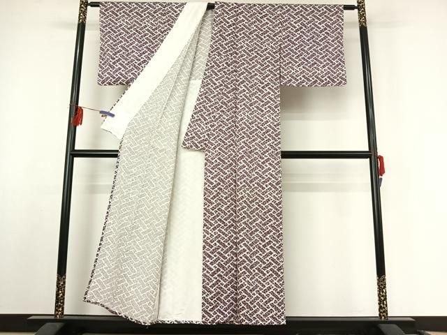 平和屋着物▽上質な小紋 単衣 草花文 正絹 逸品 AABF2729jh - メルカリ