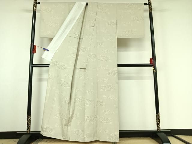 平和屋着物▽本塩沢 単衣 110亀甲 草花文 正絹 逸品 AABF4322jh - メルカリ