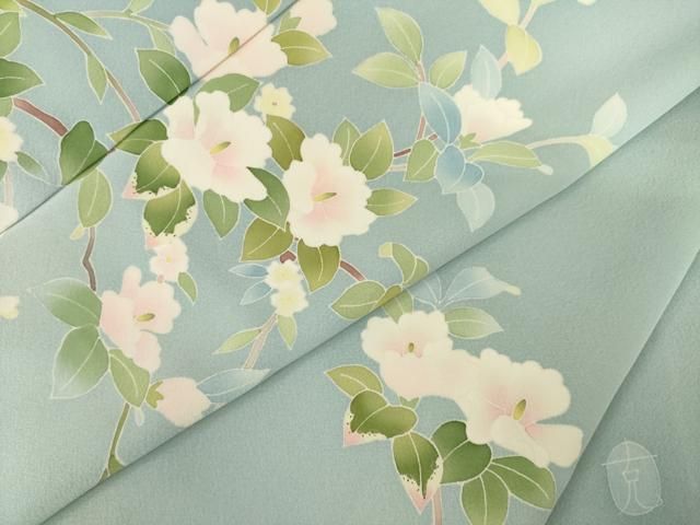 平和屋着物○本加賀友禅作家 南克治 訪問着 枝花文 暈し染め 正絹 逸品