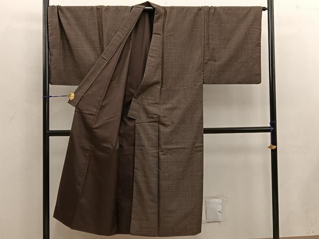 平和屋着物○男性 本場大島紬 アンサンブル キングサイズ 古代染色 純