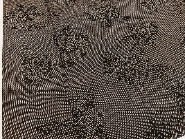 平和屋着物○本場大島紬 7マルキ 渡り橋花文 正絹 逸品 BAAW2180yc