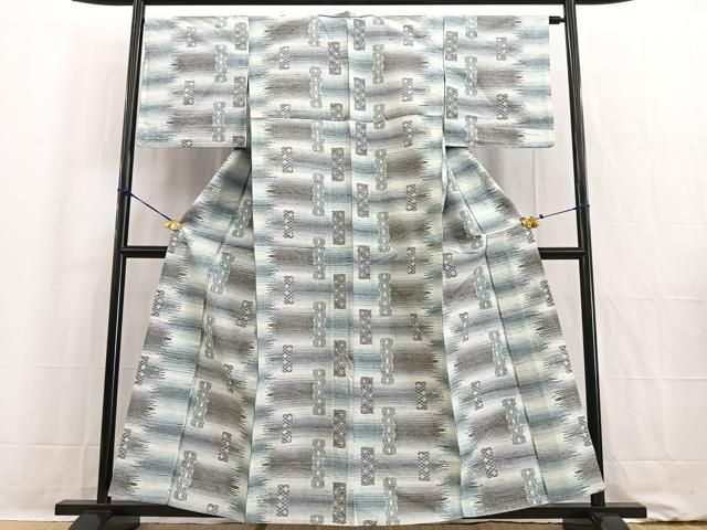 平和屋着物▽上質な紬 単衣 吉祥短冊花文 正絹 逸品 BAAW2200yc - メルカリ