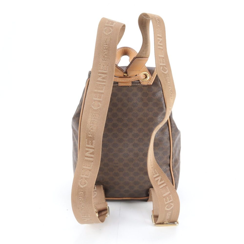 美品 セリーヌ マカダム レザー リュックサック バックパック