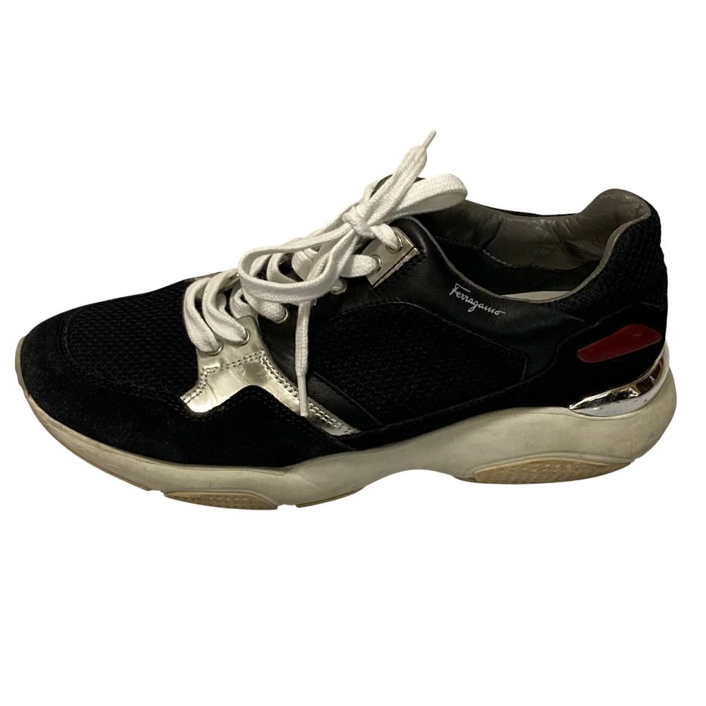 良品 Salvatore Ferragamo サルヴァトーレフェラガモ レザー×メッシュ