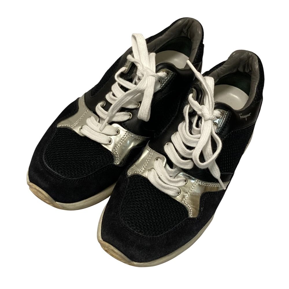 良品 Salvatore Ferragamo サルヴァトーレフェラガモ レザー×メッシュ