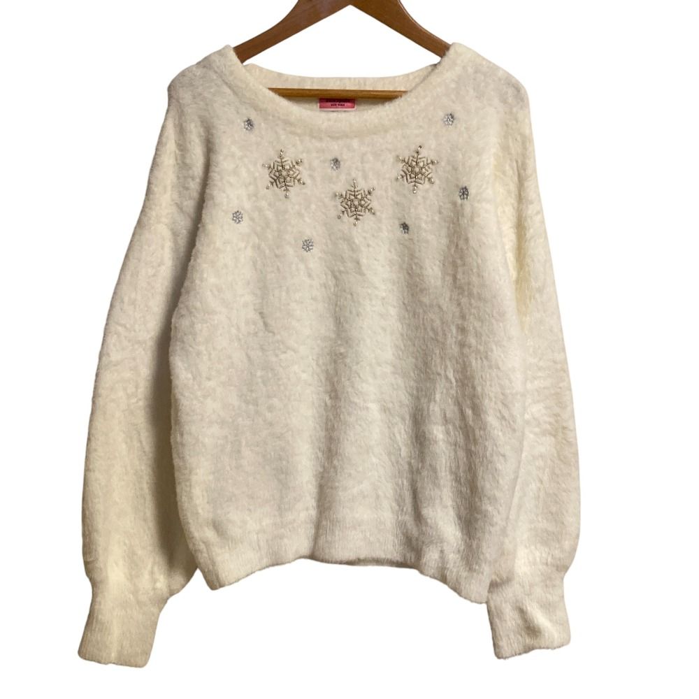 美品 kate spade new york ケイトスペード スノーモチーフ ニット