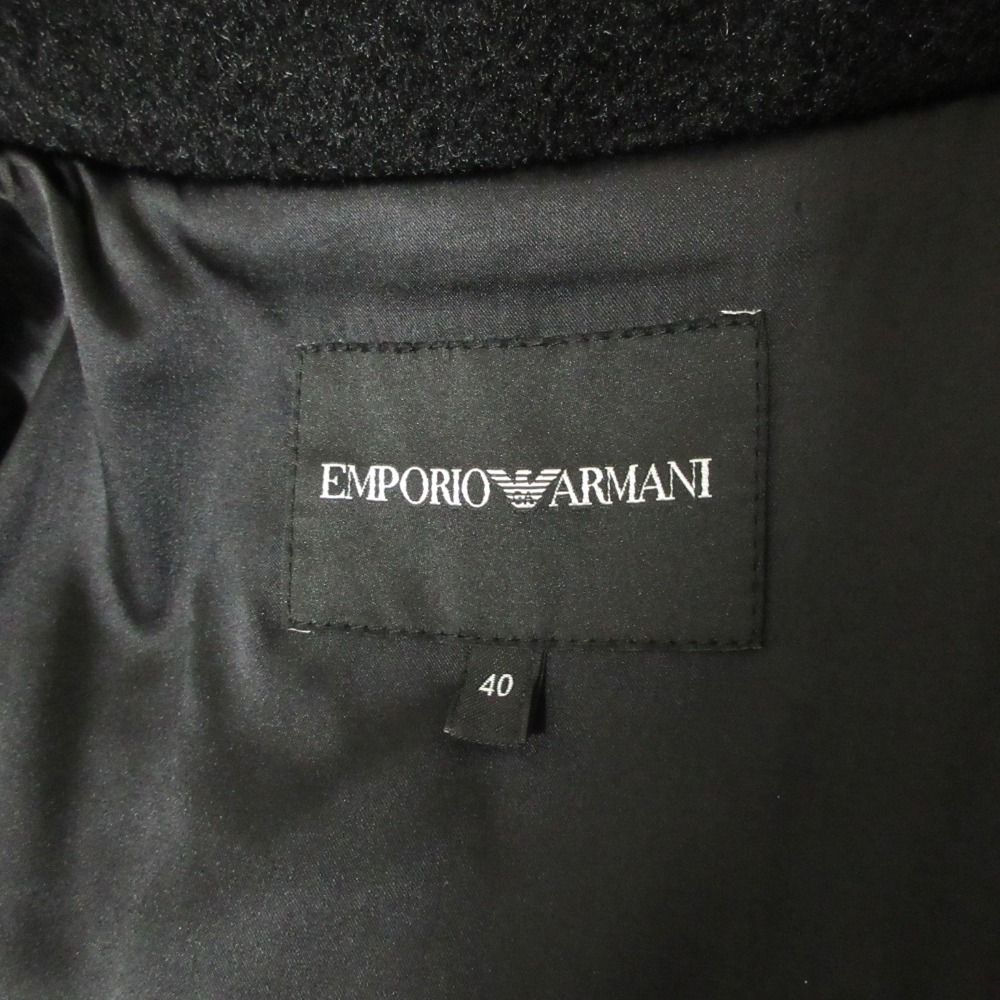 美品 EMPORIO ARMANI エンポリオアルマーニ ボア ステンカラーコート