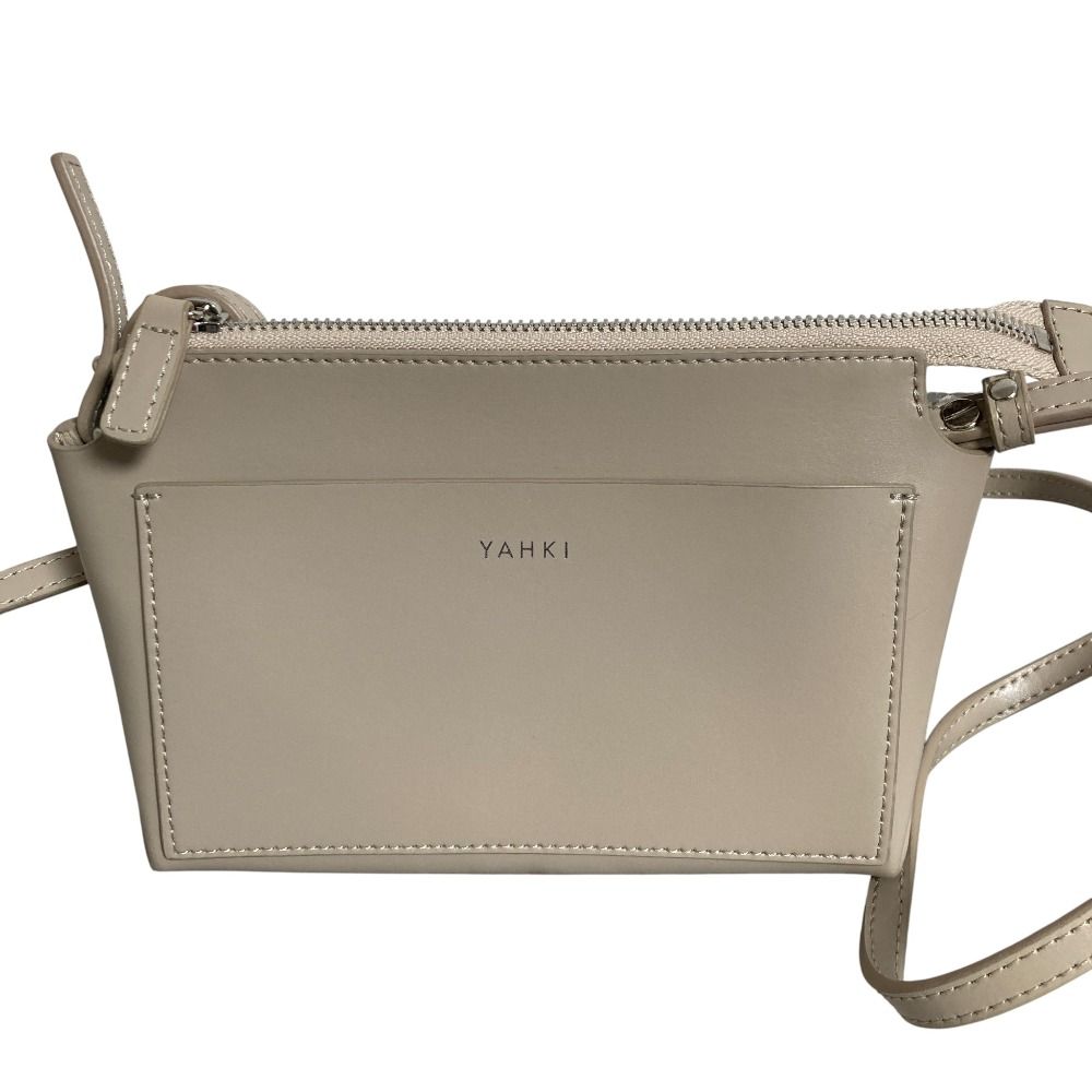 新品同様 YAHKI ヤーキ レザー ショルダーバッグ グレージュ
