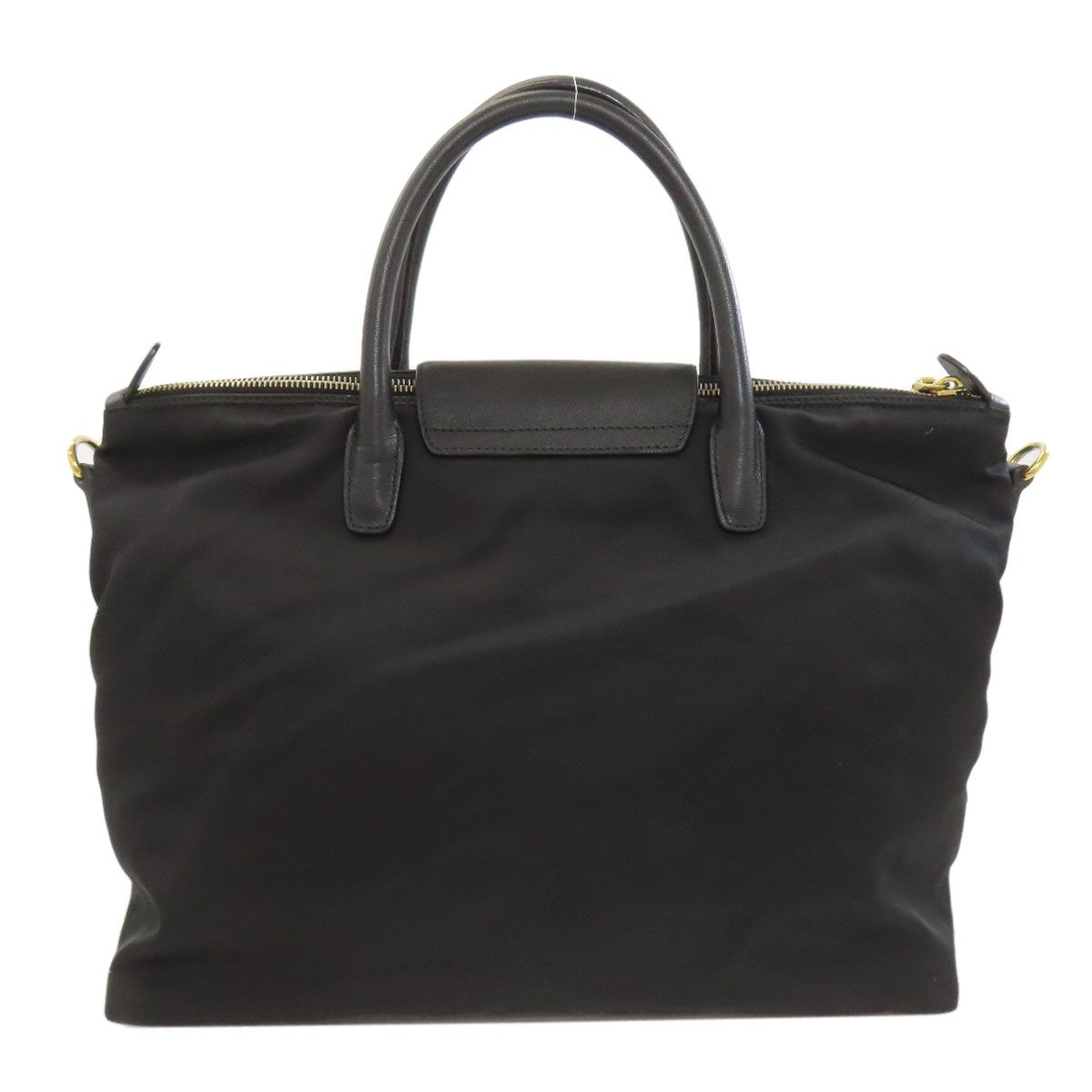 PRADA プラダ ロゴ金具 2WAY ハンドバッグ ナイロン レディース [中古