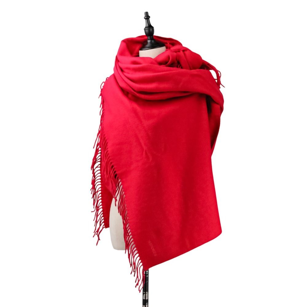 美品 HERMES エルメス カシミヤウール 大判 マフラー ショール