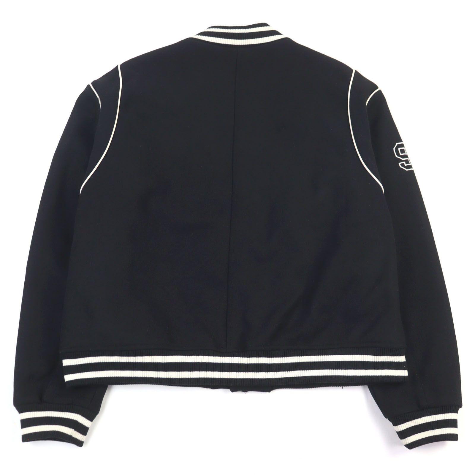 【ドンドン見直し】良品○STAMPD スタンプド 18SS SQUAD JACKET 刺繍 ピンバッジ付 バイカラー スタジャン ブラック ホワイト XL メンズ ドンドン見直し】良品○STAMPD スタンプド 18SS SQUAD JACKET コットン