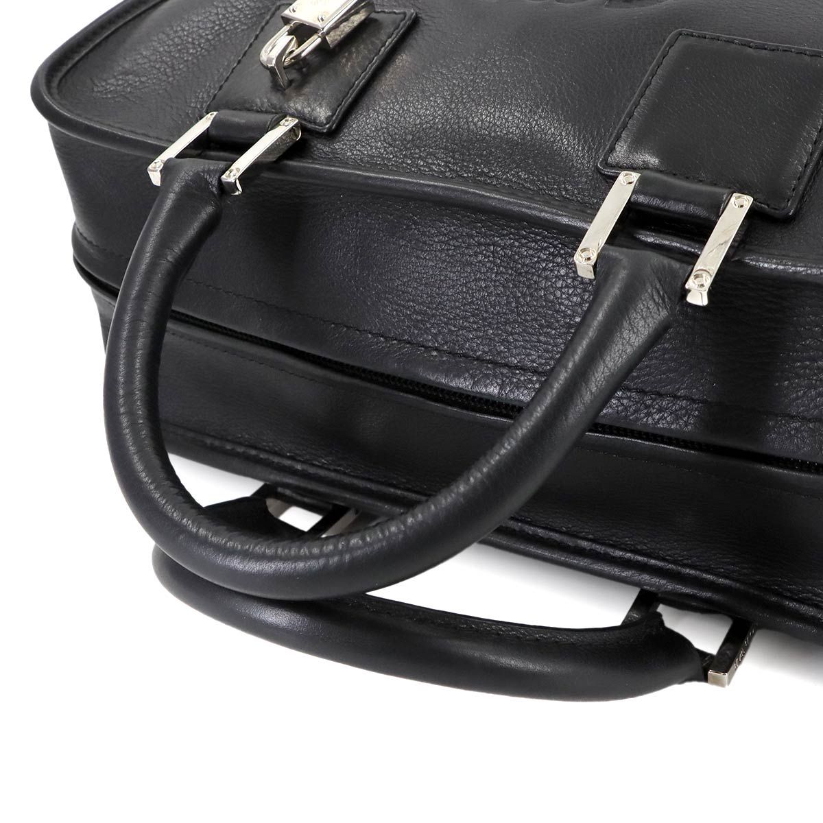 美品 ロエベ LOEWE アマソナ 28 ハンド バッグ レザー ブラック 311.62