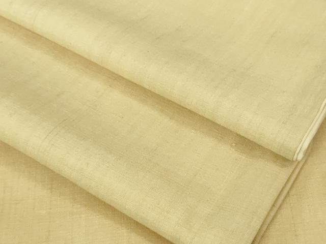 平和屋着物○極上 本場結城紬 重要無形文化財 色無地 砥粉色 逸品