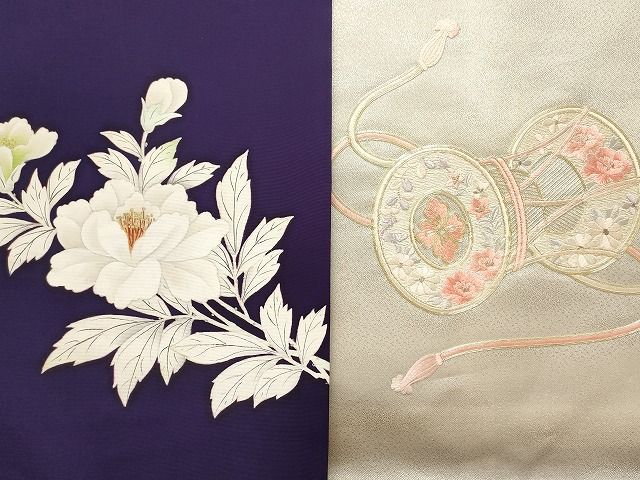 平和屋本店□名古屋帯 まとめて100点 風景 花柄 楽器 手描き 駒刺繍 金