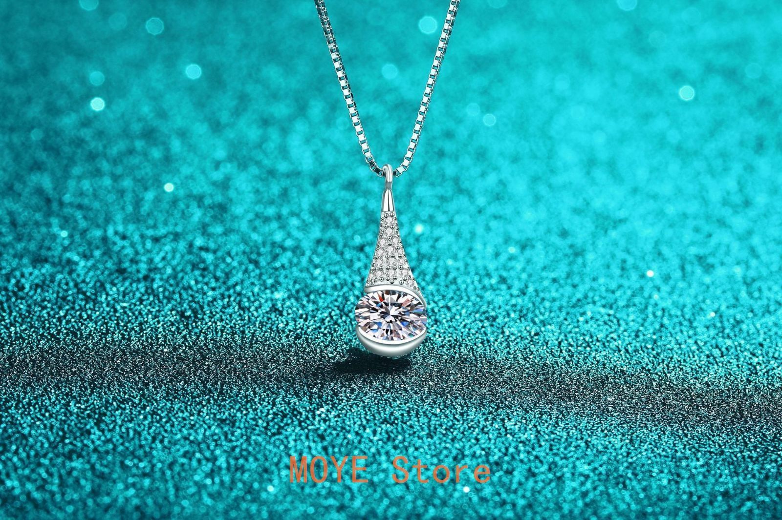 モアッサナイト ネックレス ペンダント 1ct シルバー925 レディー 普段