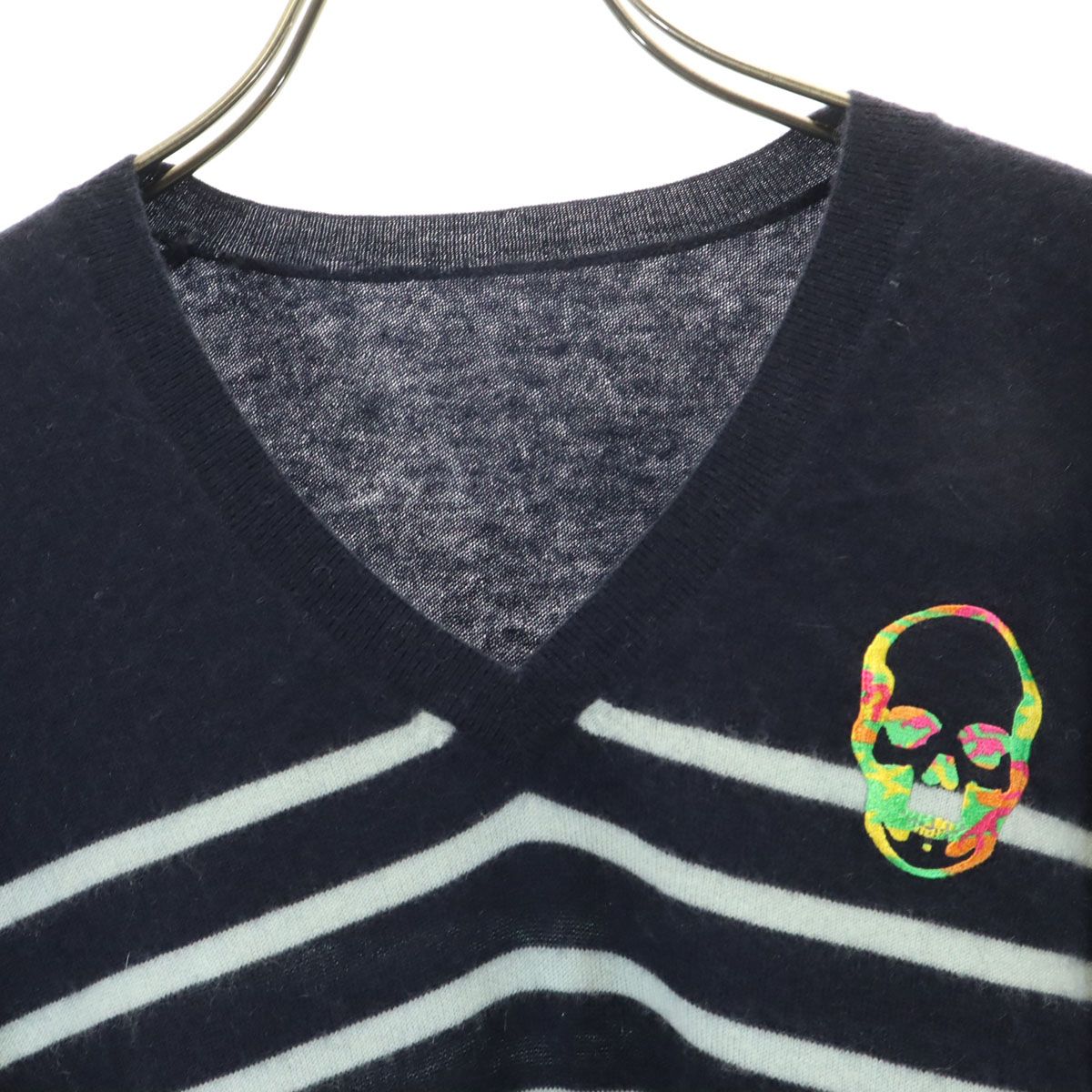 Lucien Pellat-Finet ルシアンペラフィネ カシミヤ100% 長袖 Vネック