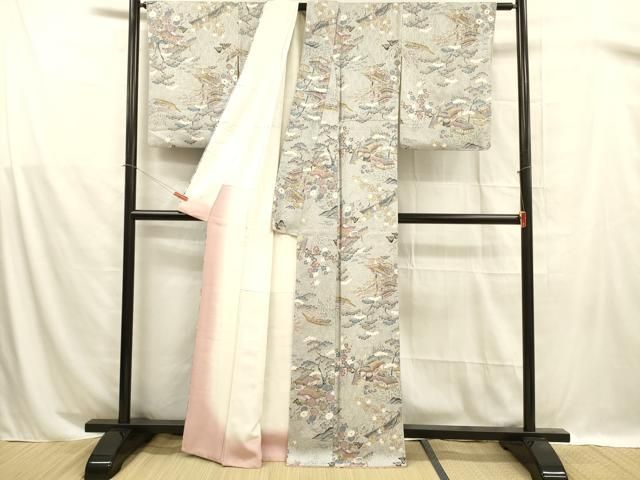 平和屋着物□上質な小紋 風景流水草花文 正絹 逸品 DABB3053cm - メルカリ