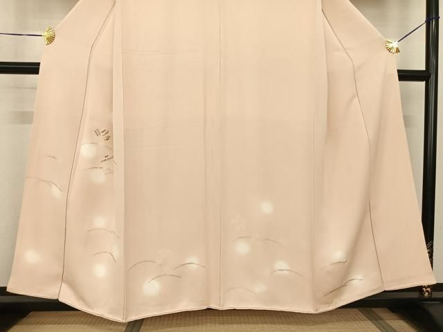 平和屋着物○訪問着 刺繍 舞花芝文 蛍暈し 金糸 金銀彩 正絹 逸品