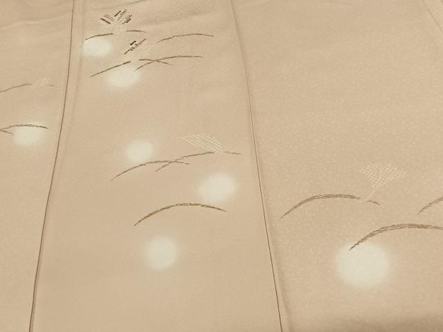 平和屋着物○訪問着 刺繍 舞花芝文 蛍暈し 金糸 金銀彩 正絹 逸品