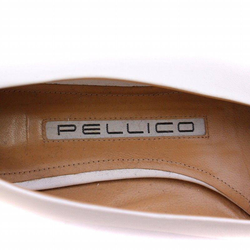 ペリーコ PELLICO パンプス スクエアトゥ ローヒール レザー Vカット