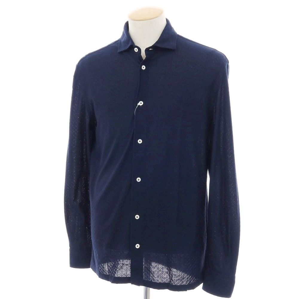 中古】バルバ BARBA CLUTO コットン ワイドカラー カジュアルシャツ