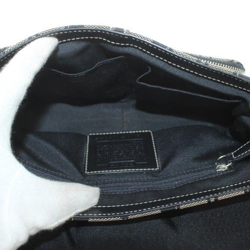 コーチ COACH ショルダーバッグ キャンバス シグネチャー 総柄 ロゴ 黒