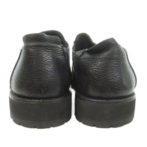 【中古】ジョルジオアルマーニ GIORGIO ARMANI ローファー モカシン スエード レースアップ ロゴ 黒 ブラック ジョルジオアルマーニ GIORGIO ARMANI ローファー モカシン スリッポン