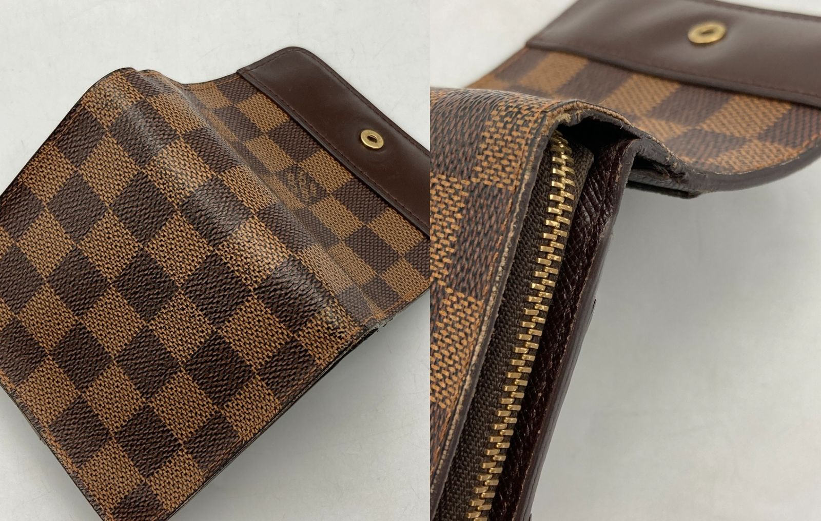 LOUIS VUITTON ルイヴィトン ダミエ エベヌ コンパクトジップ 2つ折り